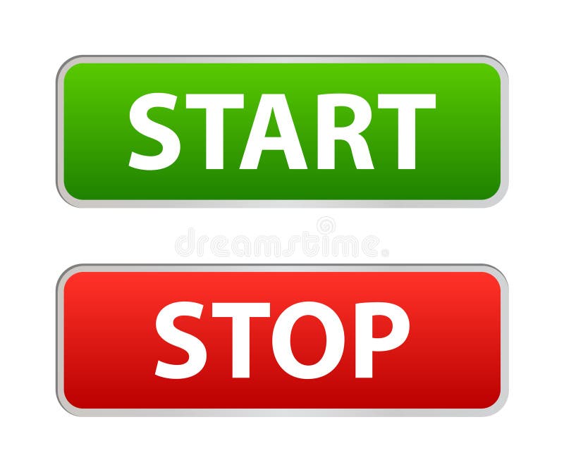 Start stop button stock vector. Illustration of cursor - 224473431