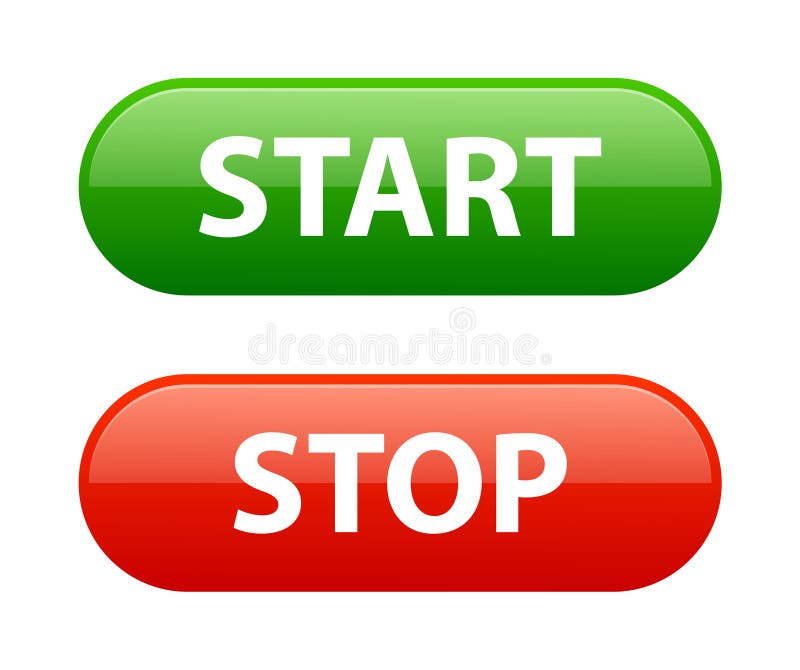 Start stop button stock vector. Illustration of cancel - 224473441