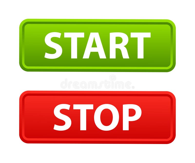 Start stop button stock vector. Illustration of cancel - 224473441