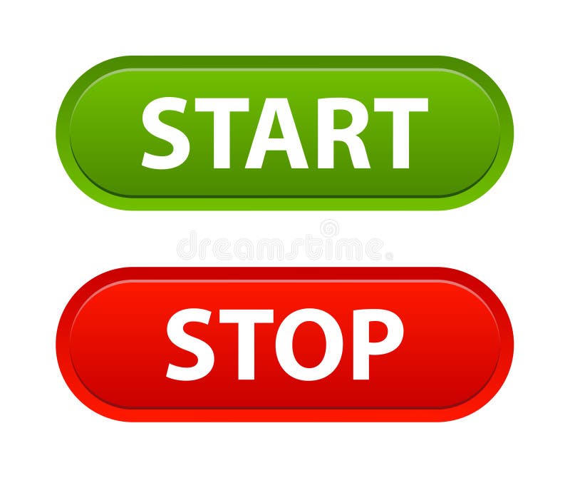 Start stop button stock vector. Illustration of design - 224473414