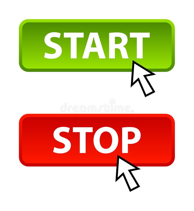 Start stop button stock vector. Illustration of cancel - 224473441
