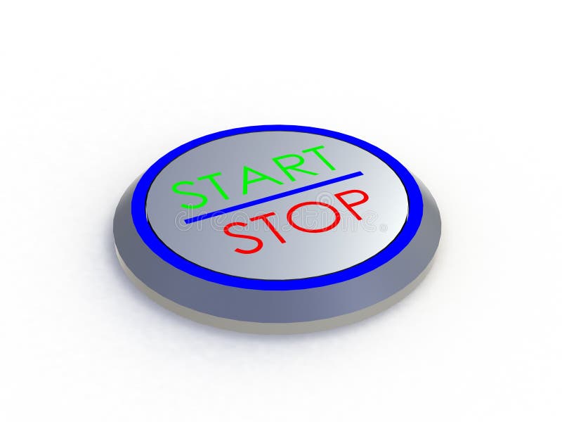 Start stop button 3d stock illustration. Illustration of electronic ...