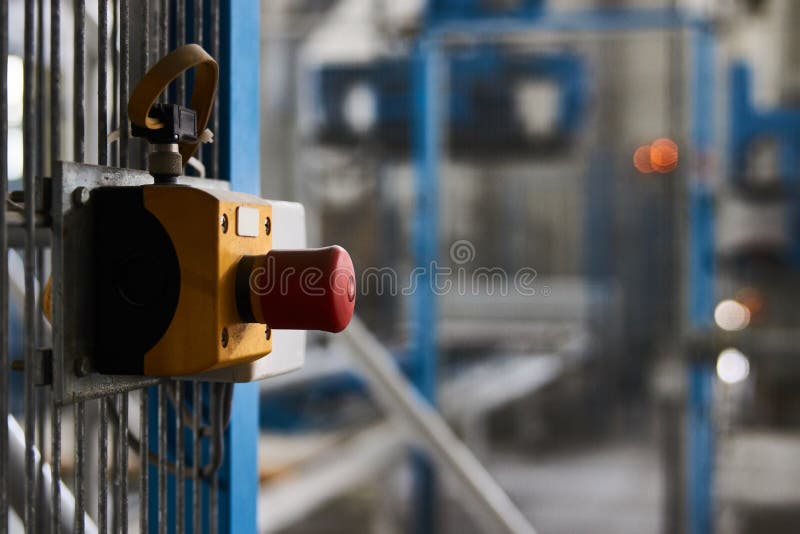 Start or Stop Button for Industrial Machine, Close-up Stock Image ...