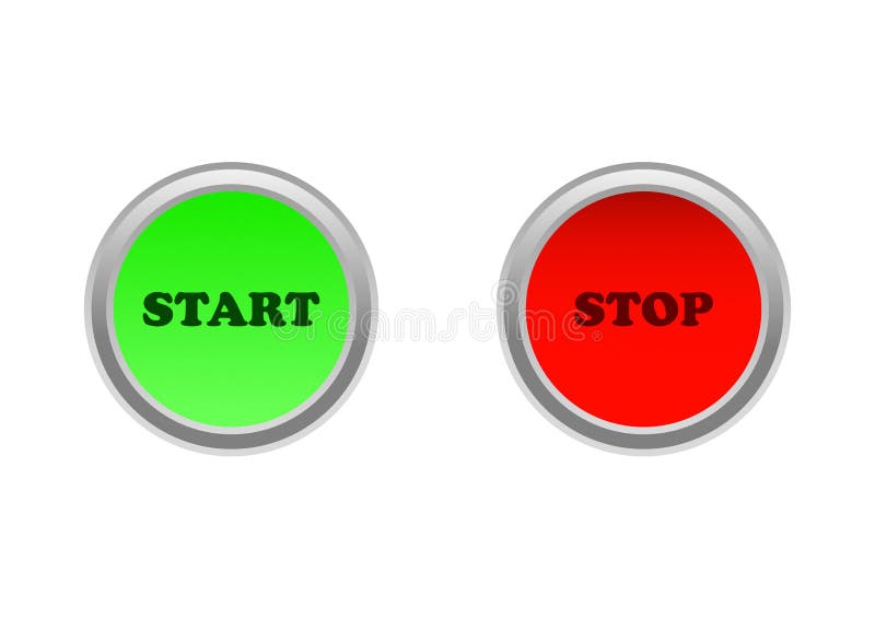 Start/stop button stock vector. Illustration of site - 97914097