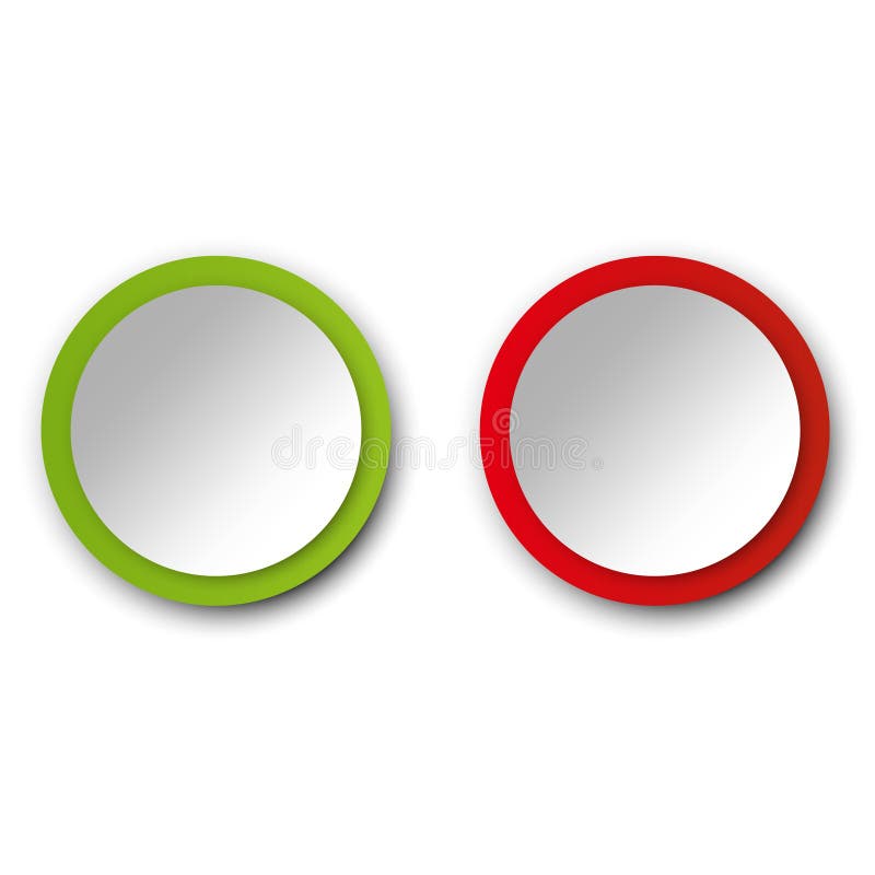 Start and Stop Button, Red Button, Green Button. Vector Illustration ...