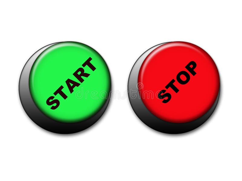 Engine Stop and Start Buttons Stock Vector - Illustration of icon ...