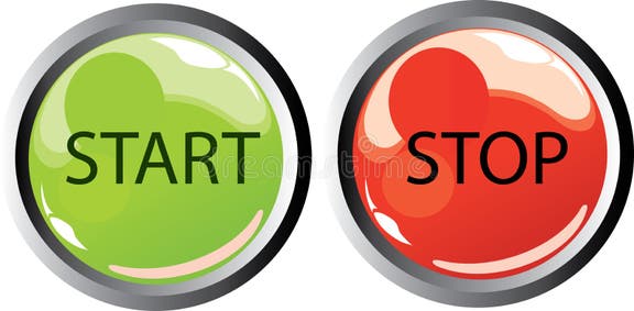 Start stop buttons stock vector. Illustration of energy - 8440085