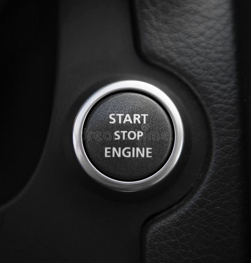 Start stop engine button stock image. Image of transport - 13829723