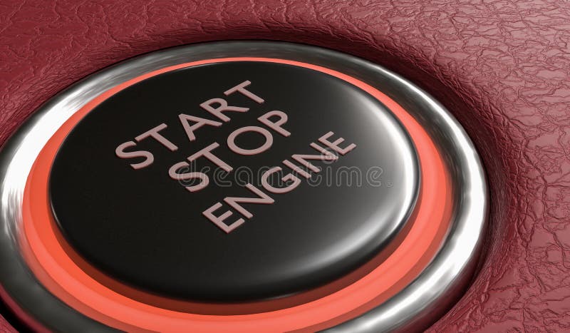 Stop Engine, Mandatory Sign with the Symbol of Ignition Key Stock ...