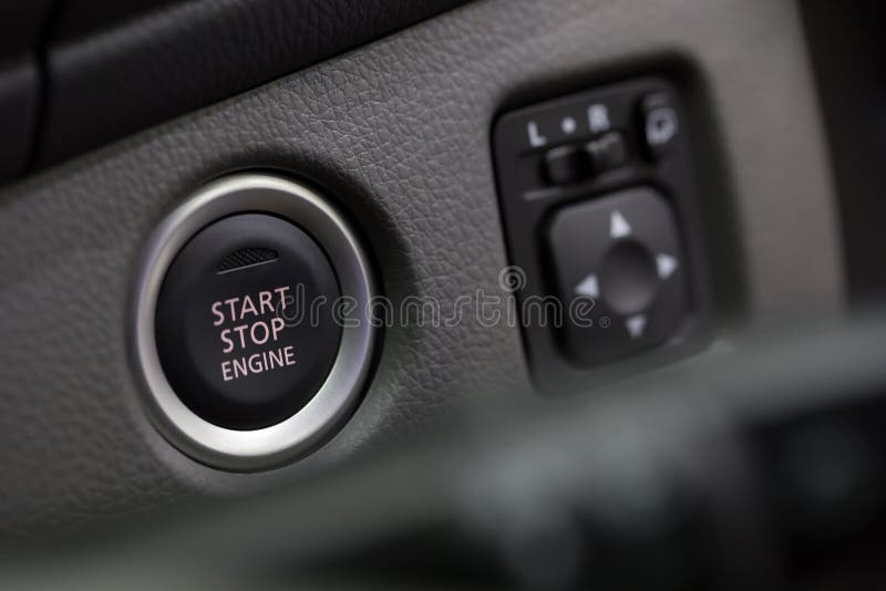 Start Stop Engine Buttons in Car Stock Image - Image of dashboard ...