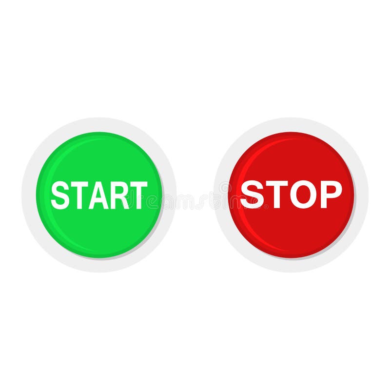 Start Button. Vector Illustration Stock Illustration - Illustration of ...