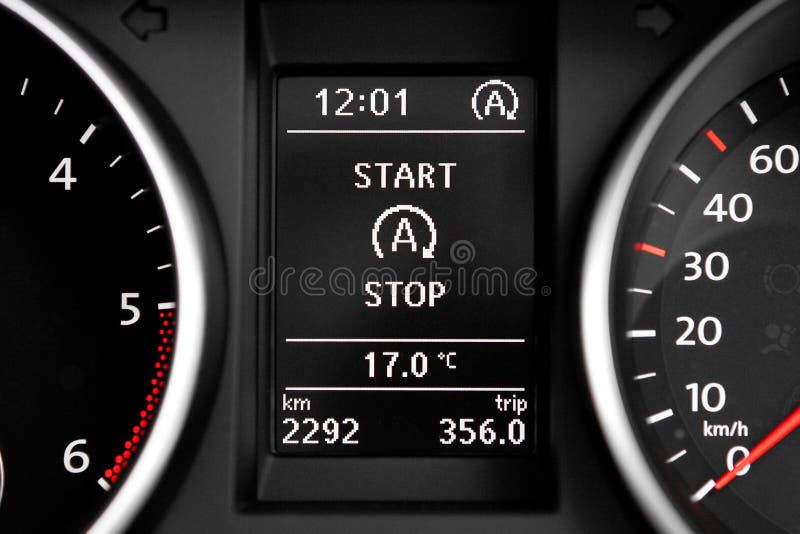 Start Stop Technology Indicator Stock Photo - Image of speedometer ...