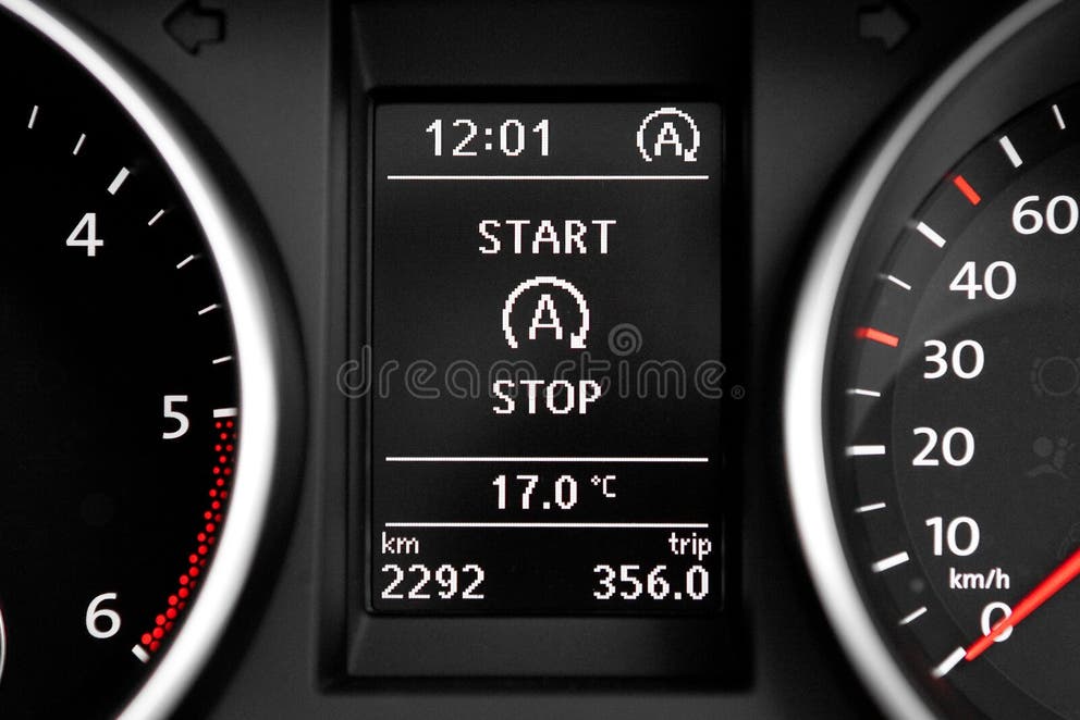 Start Stop Technology Indicator Stock Photo - Image of speedometer ...