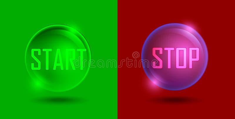 Start-Stopp vektor abbildung. Illustration von seite - 52820802