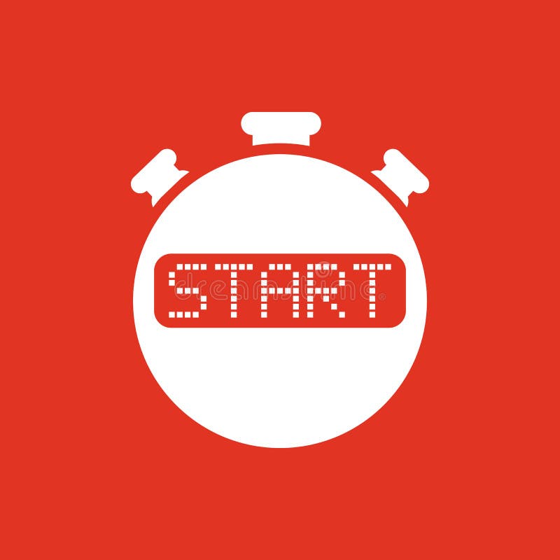 The Start Stopwatch Icon. Clock and Watch, Timer, Countdown Symbol. UI ...