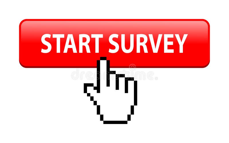 Start survey button stock vector. Illustration of hand - 199602840