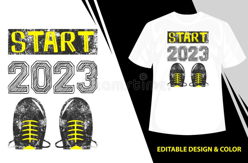 Start 2023 T-shirt Design. Minimalist Typography T-shirt Design. T ...