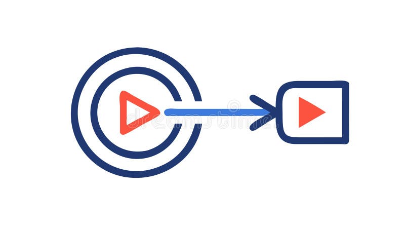 Start Target Icon Initiating Action Towards Defined Objectives, Vector ...