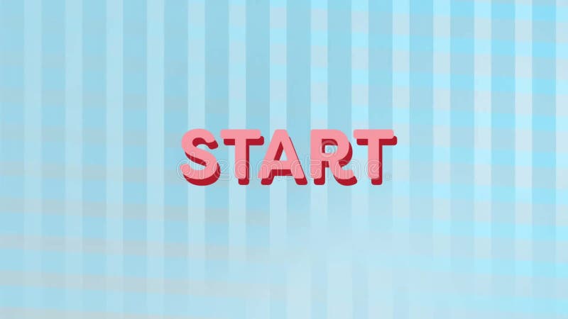 START Text Animation Over Blue Vertical Stripes Background Stock Video ...