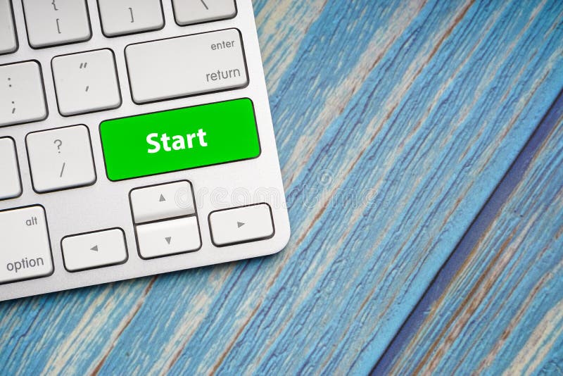 START Text on Button of Computer Keyboard. Stock Photo - Image of ...