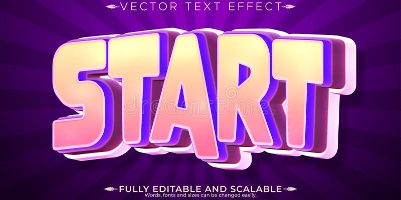 Start Text Effect, Editable Animated and Comic Customizable Font Style ...