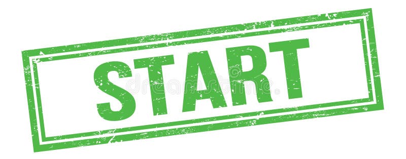 START Text on Green Grungy Vintage Stamp Stock Illustration ...