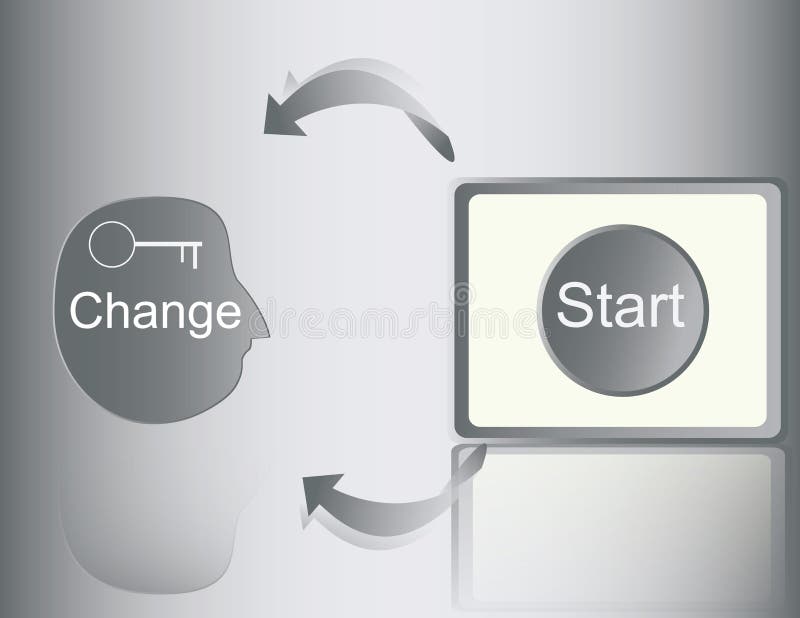 Start to change stock vector. Illustration of redo, pointer - 55714694