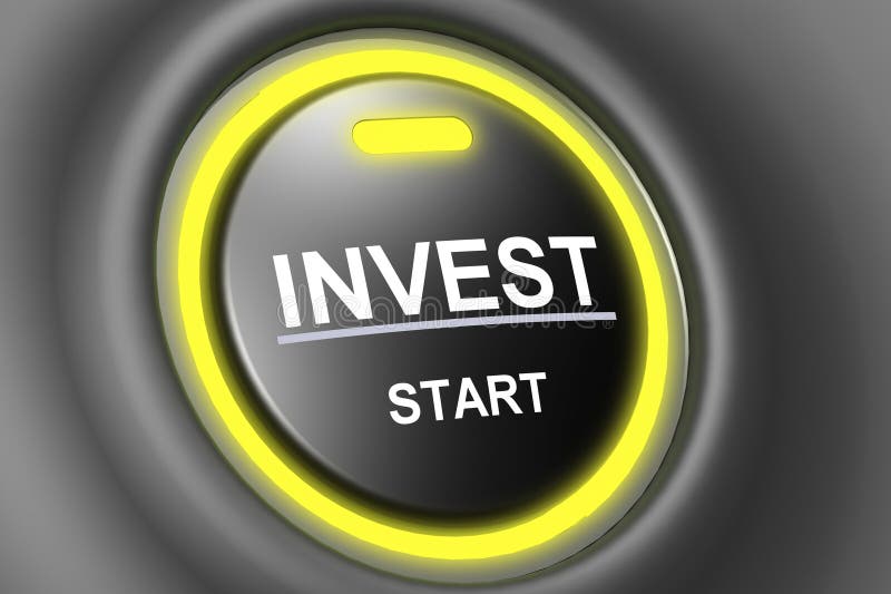 Start To Invest Button with Green Light Stock Illustration ...
