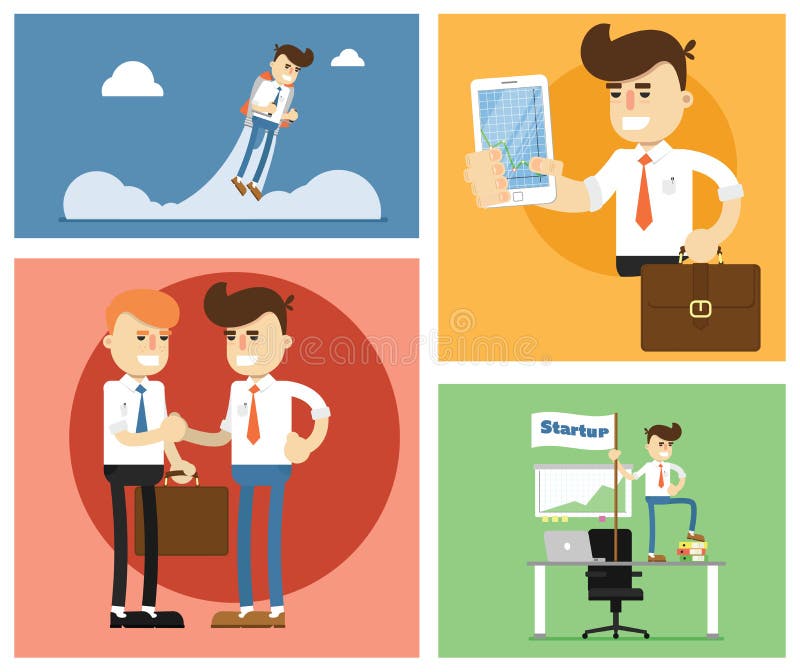 Start Up Business Concept Design Stock Vector - Illustration of company ...