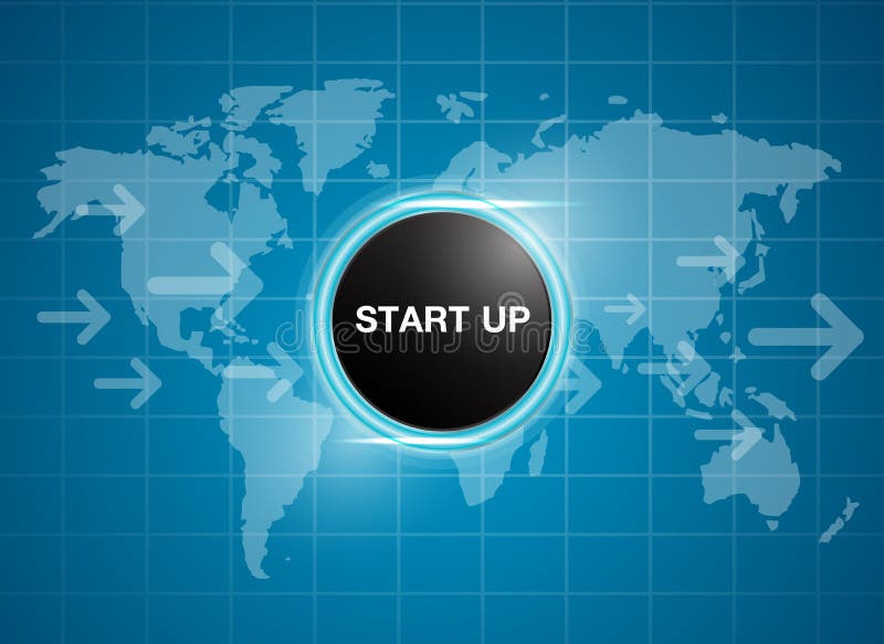 Start Up Button World Map Background Stock Illustrations – 2 Start Up ...