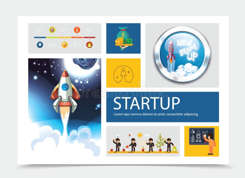 Business Start-up Growth Process Infographics Stock Vector ...