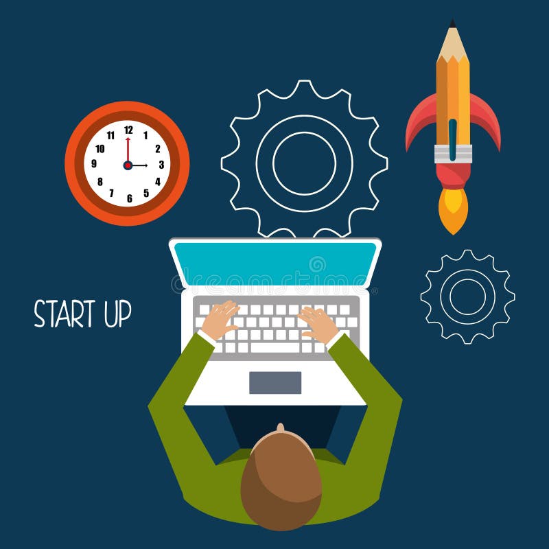 Start Up Company and Business Stock Illustration - Illustration of ...