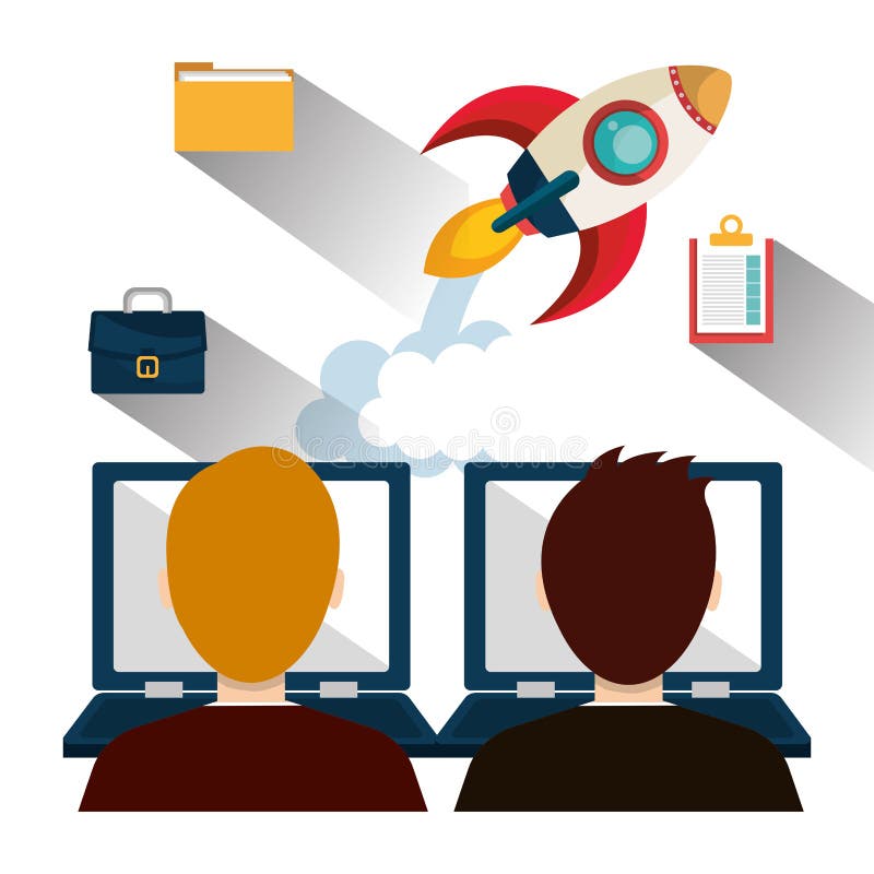 Start Up Company and Business Stock Illustration - Illustration of ...