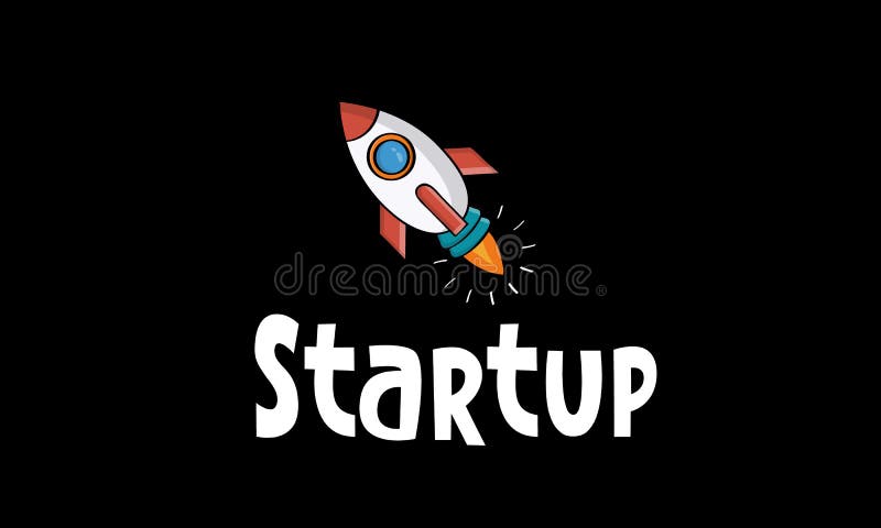 Start Up Concept - Comic Start Up Text with Rocket Launch. Stock Vector ...