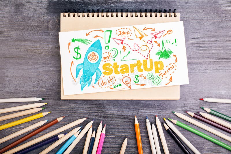 Start up concept desktop stock photo. Image of rocketing - 72857218