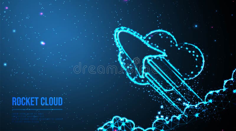 Start Up Concept. Income and Success. Rocket Flying Out. Abstract Low ...