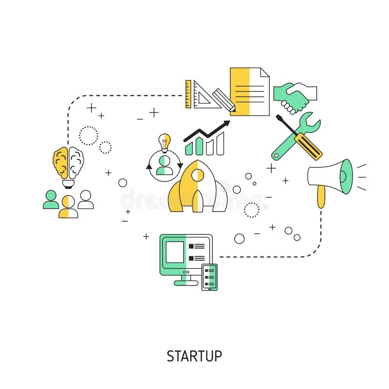 Innovation, Start Up and Business Strategy Concept Stock Vector ...