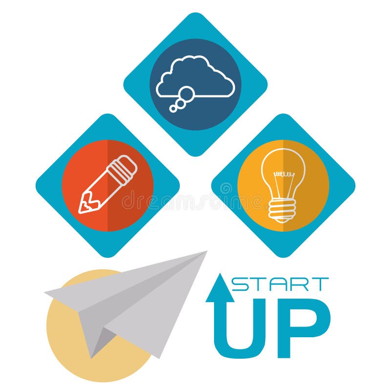 Start up design stock vector. Illustration of brainstorming - 65103482
