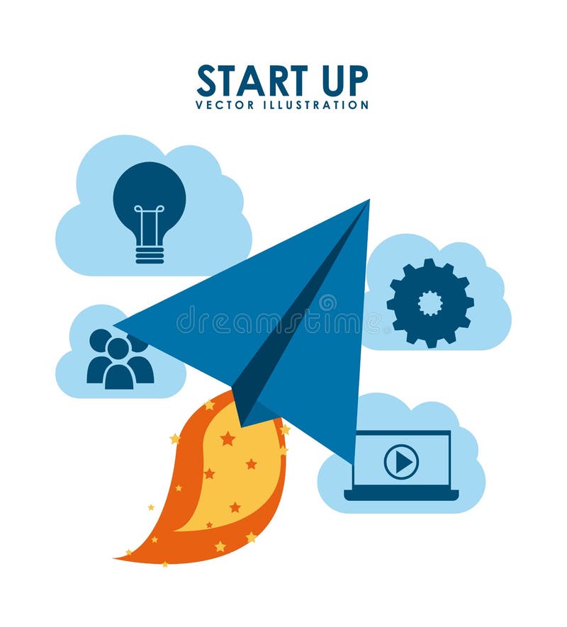 Start up design stock vector. Illustration of launch - 46222452