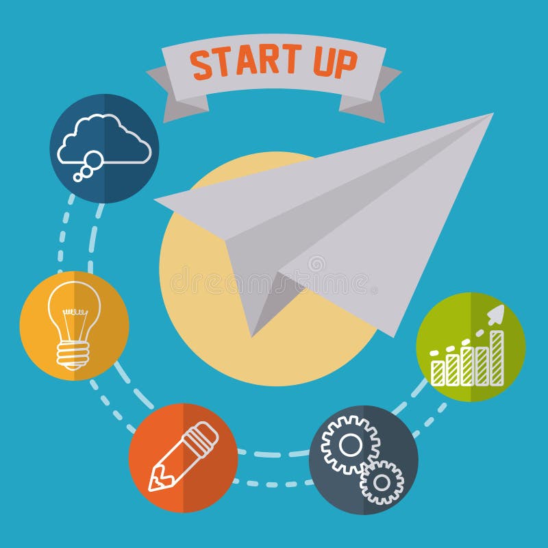 Start up design stock vector. Illustration of interacting - 65103456