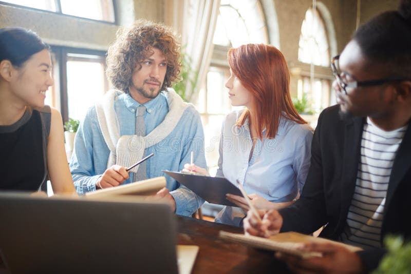 Start-up discussion stock image. Image of solve, idea - 108206703