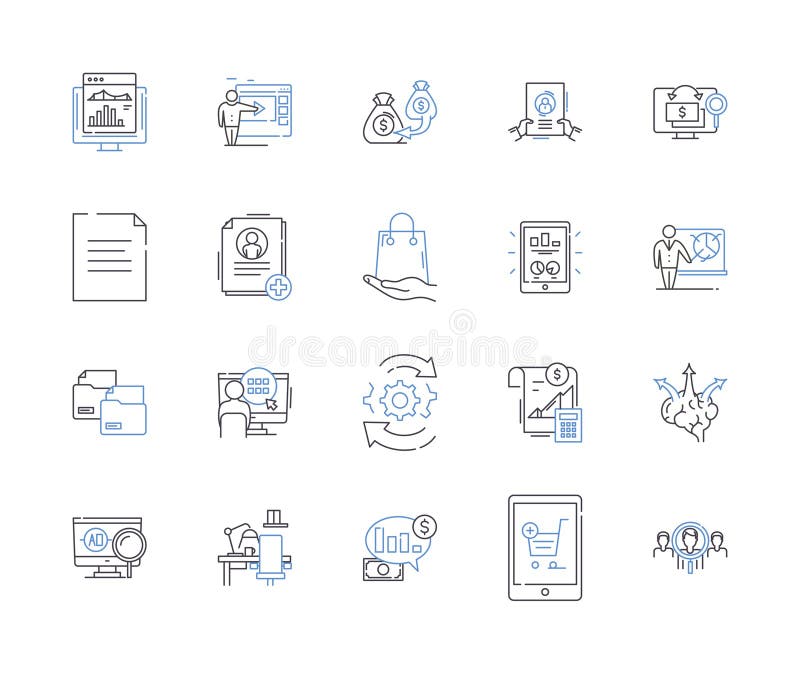 Start Up Elements Outline Icons Collection. Funding, Resources, Idea ...