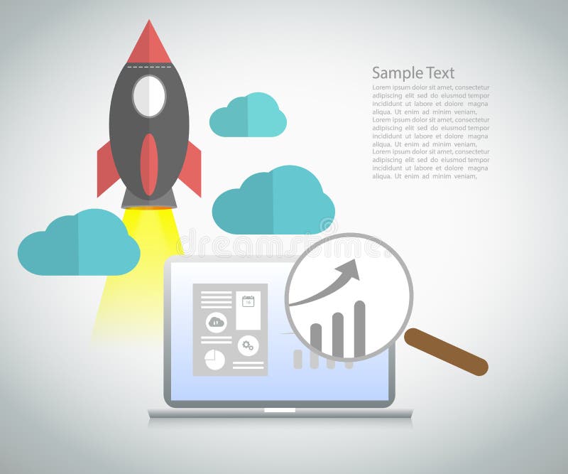 Start Up Flat Design Template, Concept of New Business Project Stock ...