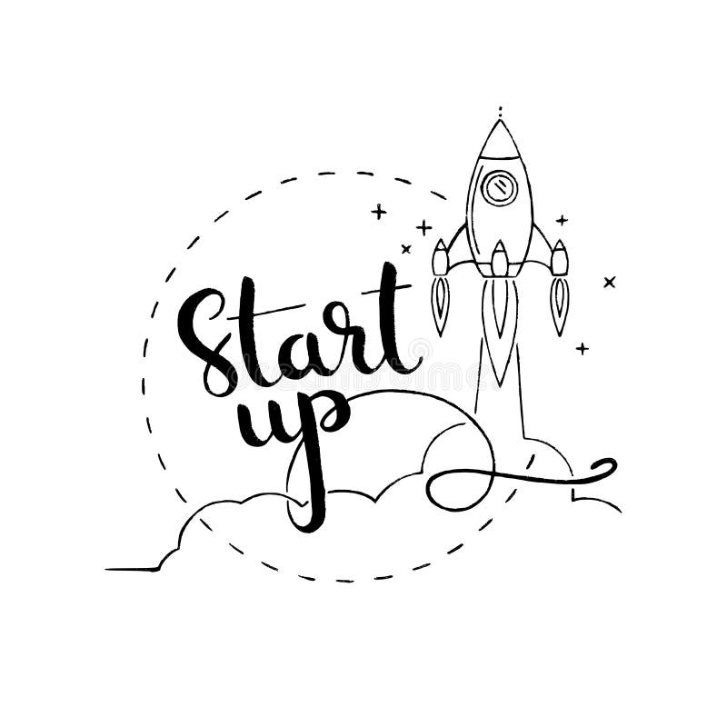 Start Up Handwritten Lettering. New Business Project Startup ...