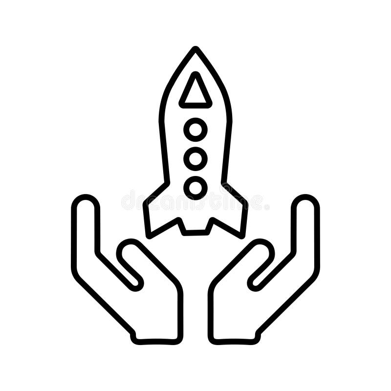 Start Up Icon. Line, Outline Design Stock Illustration - Illustration ...
