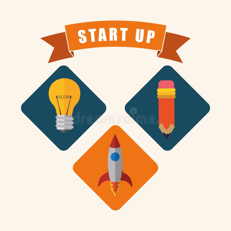 Start up icons design stock vector. Illustration of startup - 63733181