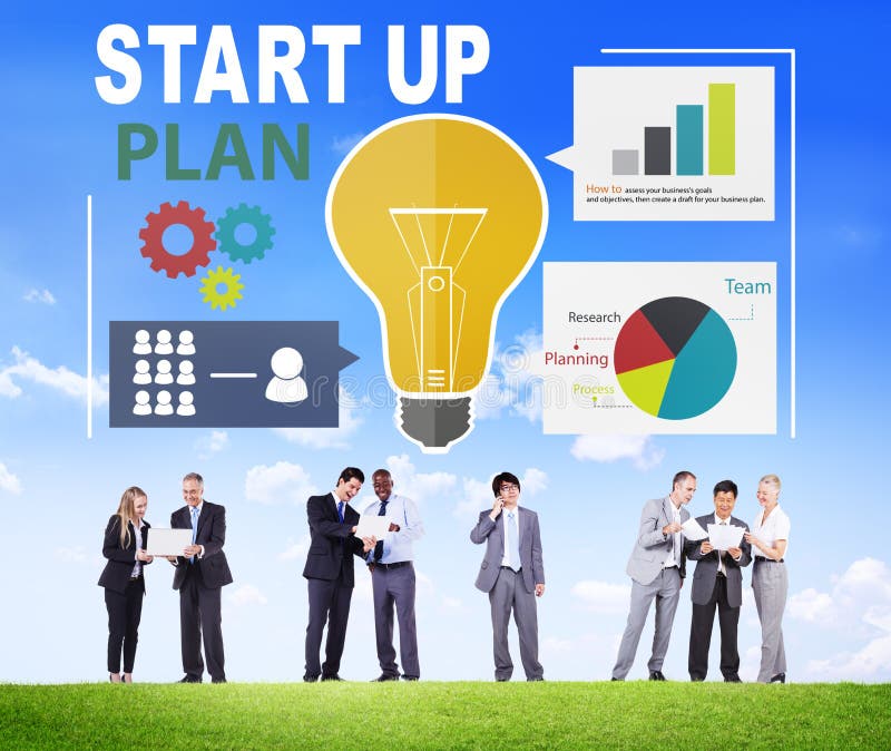 Start Up Launch Business Ideas Plan Creativity Concept Stock Photo ...