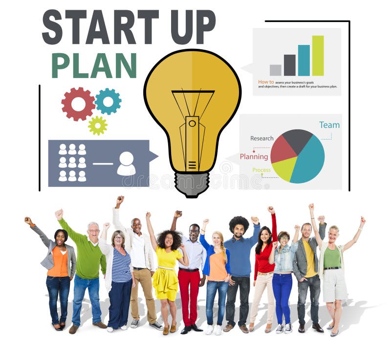 Start Up Launch Business Ideas Plan Creativity Concept Stock Photo ...