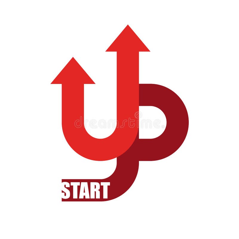 Start Up Logo. Startup Emblem. Running Business. Getting Case Stock ...