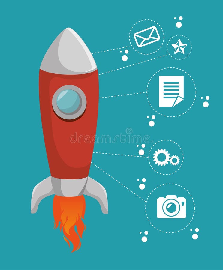 Start Up Media Network Icons Stock Vector - Illustration of innovation ...